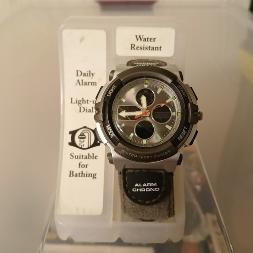 Every Day Alarm Chrono Light Up Dial Gray Black Unisex Watch WR 165FT 1 ...