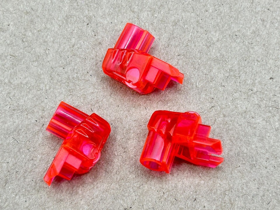 Lego Parts (3) - Trans-Neon Orange Bionicle Head Connector Block ...
