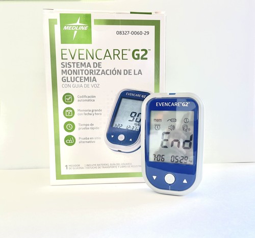 Medline EvenCare G2 Starter Kit Blood Glucose Monitoring System w/Voice ...