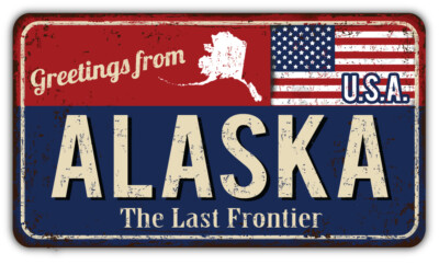 Alaska USA State Vintage Badge Car Bumper Sticker Decal ''SIZES'' | eBay