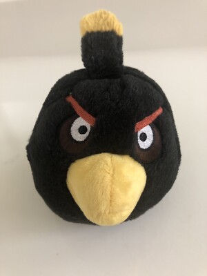 Angry Birds Plush Black Bomb Bird Toy Stuffed Animal 5" | eBay