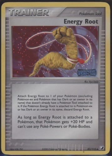 Energy Root Reverse Holo 2005 Pokemon Card 83/115 Unseen Forces Set ...