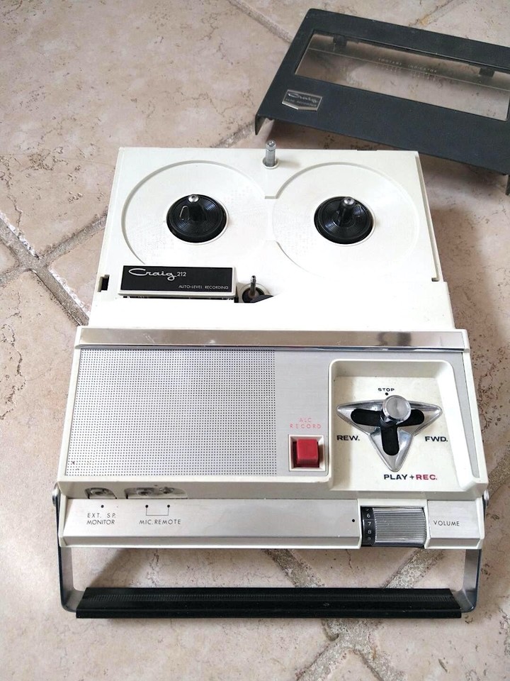 Vintage Craig Model 212 Portable Reel To Reel Tape Recorder For Parts ...