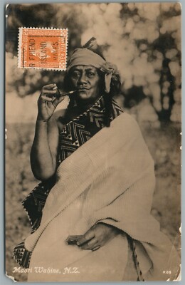 NEW ZEALAND MAORI WAHINE ANTIQUE REAL PHOTO POSTCARD RPPC | eBay