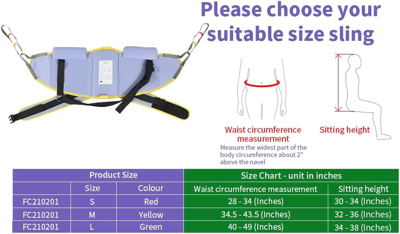 Sit to Stand Padded Patient Lift Sling,500Lbs Safety Loading Weight | eBay