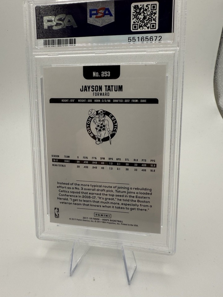 2017-18 Panini NBA Hoops - Jayson Tatum #253 (RC) - PSA 10 GEM MT | eBay UK