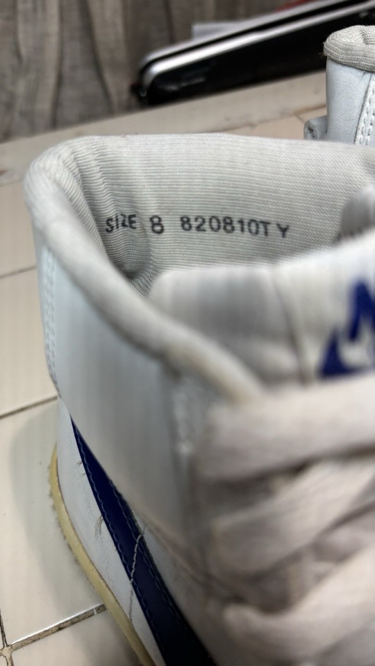 Vintage 1982 Nike Legend High White Blue Sneaker Made In Korea Men US 8 ...