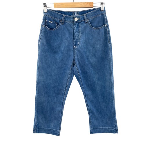 FDJ French Dressing Suzanne Capris Woman 4 Blue Denim Cropped Hi Rise ...
