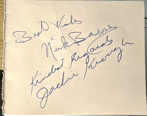 NICK BARONE - JACKIE KEOUGH - AMERICAN BOXERS - AUTOGRAPHS | eBay