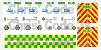 Code 3 Adhesive Vinyl Decals suit 1/43 1/50 - London Ambulance ...