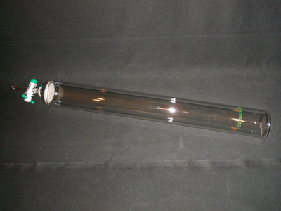 Chemglass 18" Coarse Frit 2" ID Glass Chromatography Column & 2mm STPCK ...