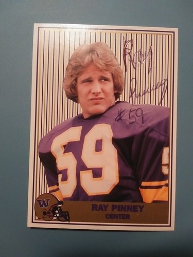 Washington Huskies RAY PINNEY Signed Card 1992 Pacific Autograph ...