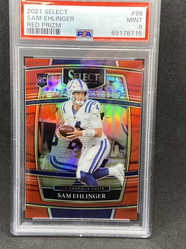 SAM EHLINGER 2021 PANINI SELECT RED PRIZM ROOKIE RC 94/99 # 98 PSA 9 | eBay