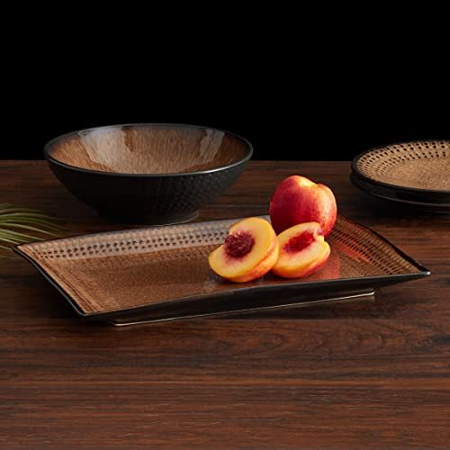 Cambria Rectangle Platter 14" x 9" - Brown | eBay