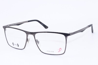 NEW POLICE BLACKBIRD TI 3 VPL 685 COL.0568 SILVER AUTHENTIC EYEGLASSES ...