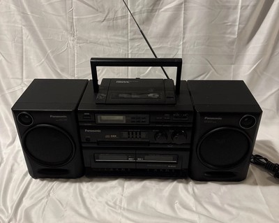 Panasonic RX-DT610 Boombox Portable AM/FM CD Dual Cassette Stereo ...