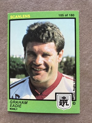 1982 Scanlens Rugby League card - Graham Eadie #105 - Manly warringah ...