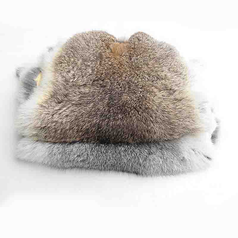 1pcs Genuine Natural Rabbit Fur Skin Tanned Leather Hides Craft Gray ...