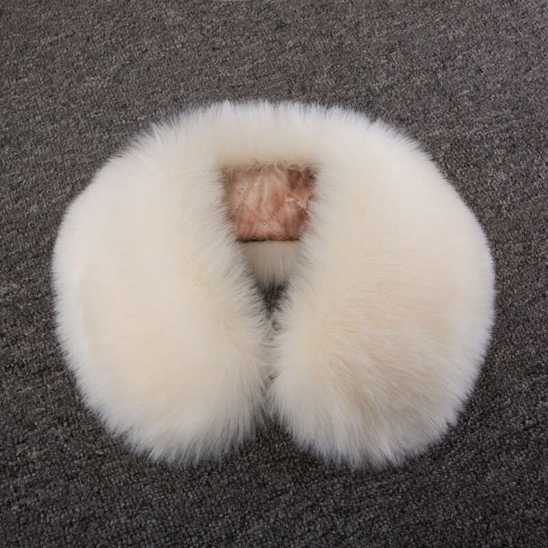 Women Faux Fur Collar Fluffy Scarf Neck Soft Warmer Shawl Wrap Stole ...