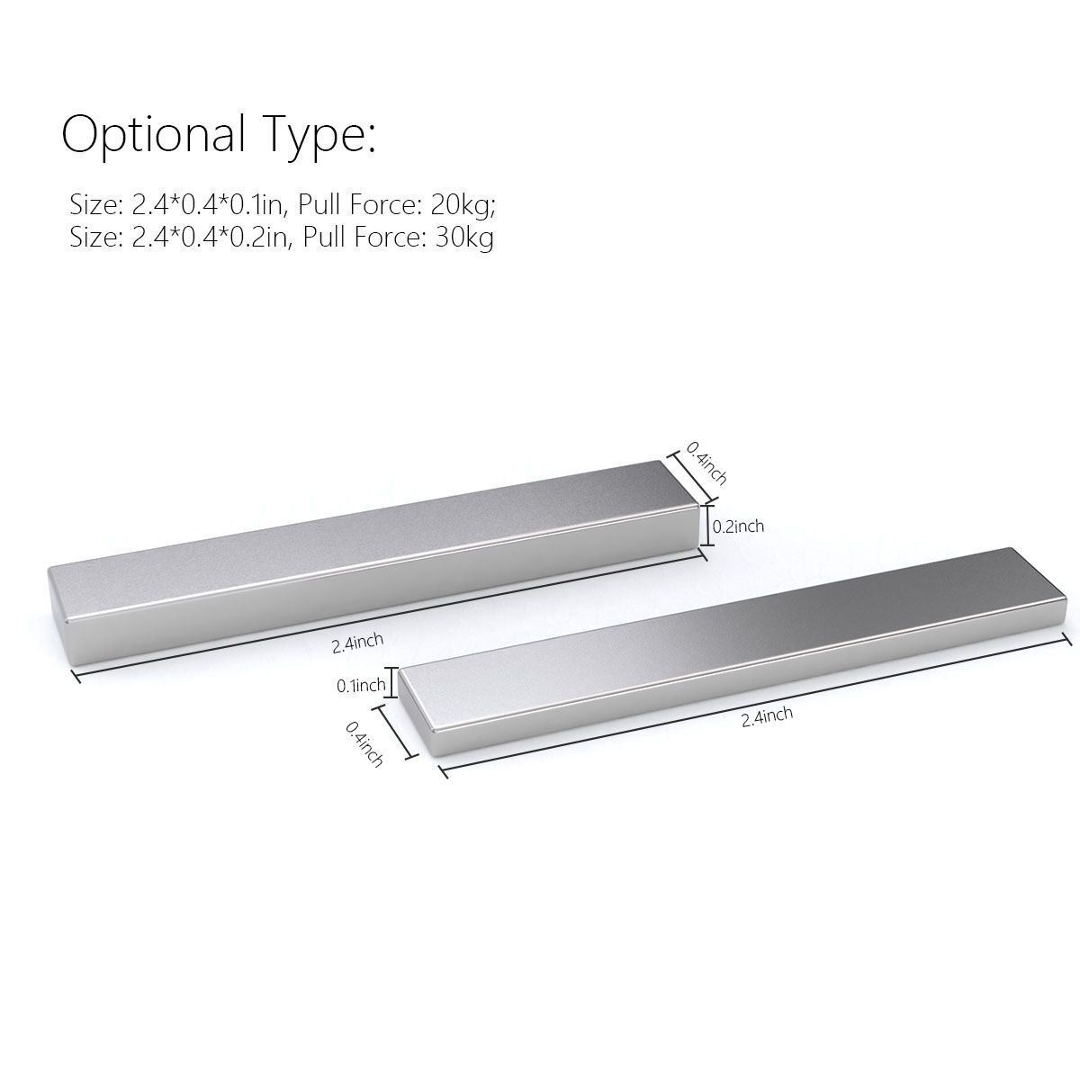 10PCS N52 Strong Neodymium Magnets Rare Earth Lifting Bar Long Magnets ...