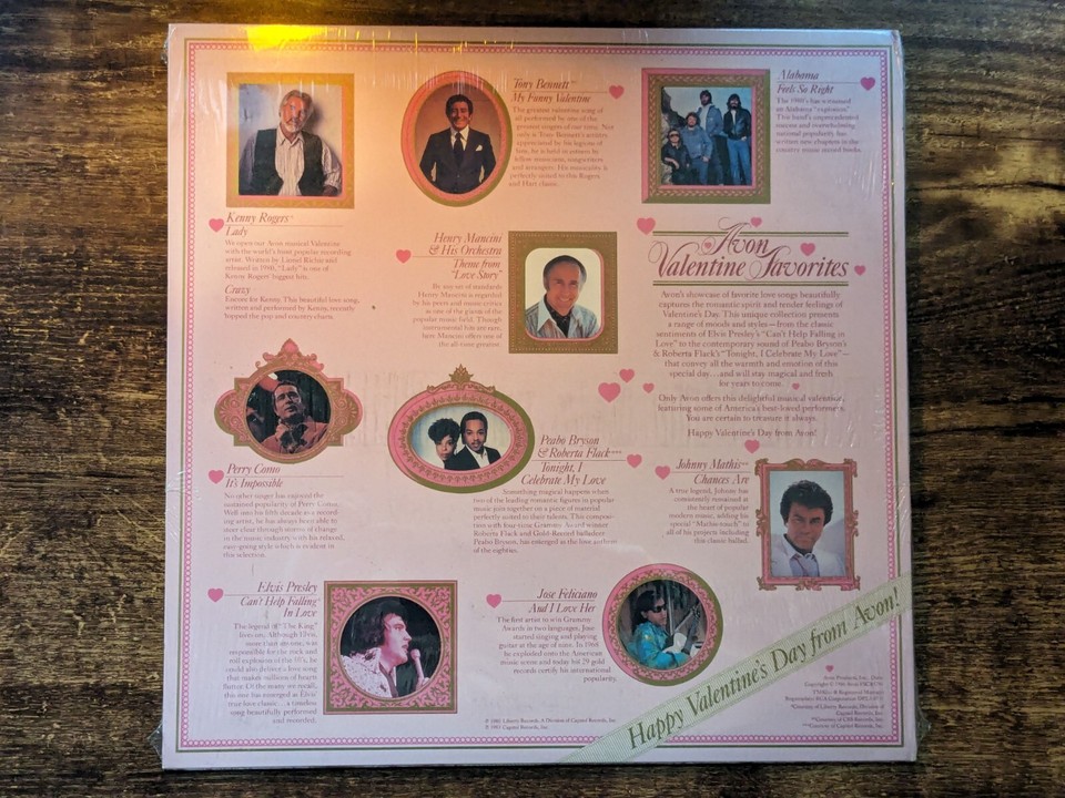 ELVIS-AVON VALENTINE FAVORITES 1983 Record Vinyl-SEALED | eBay