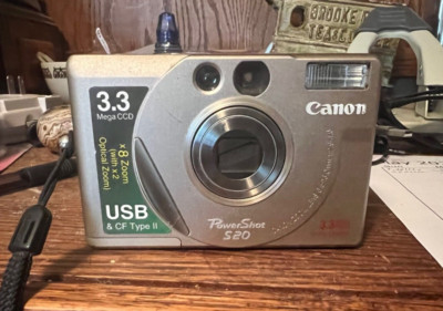 Canon Powershot S20 Digital 3.3 MP Optical Zoom Camera. TESTED. CAMERA ...