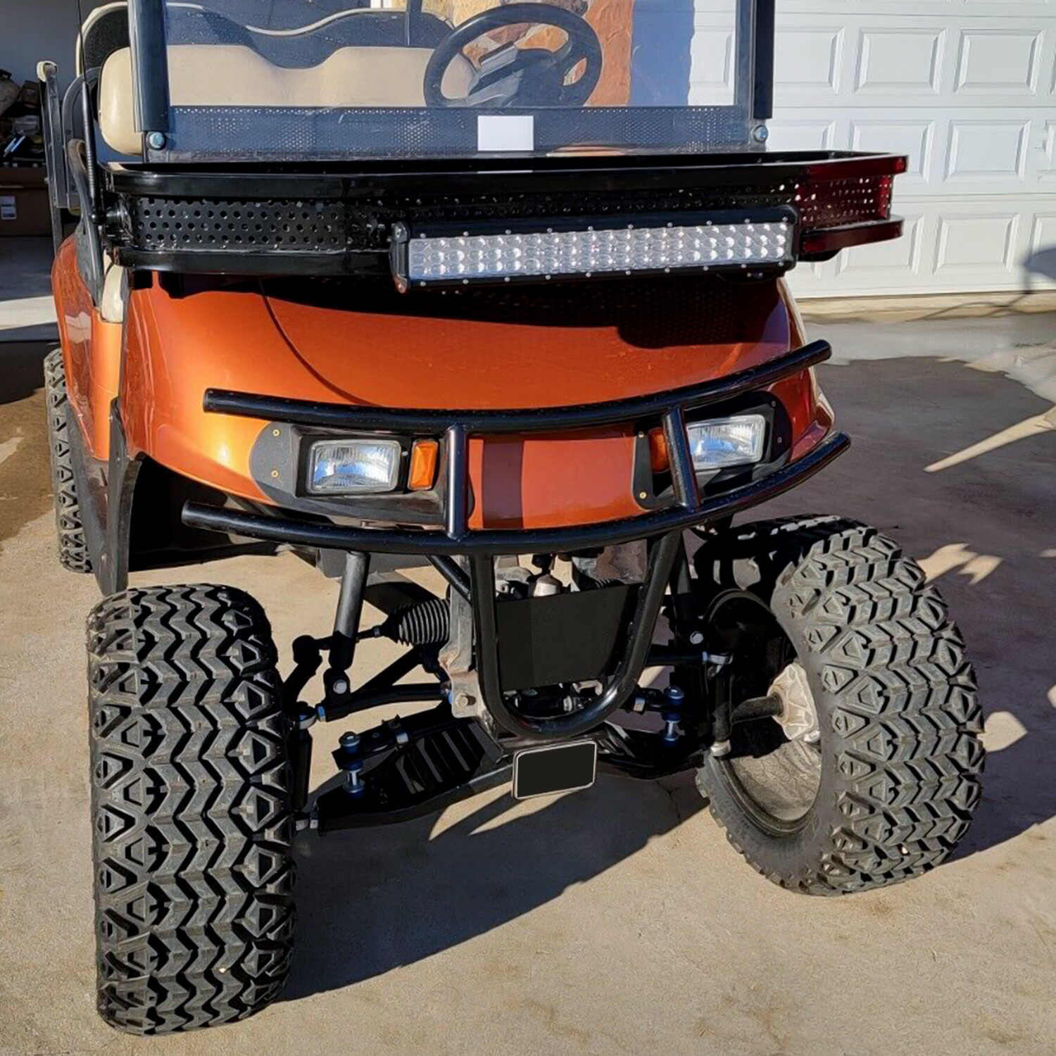 For EZGO RXV 08-15 Golf Cart Front Bumper Brush Guard Powder Coated ...