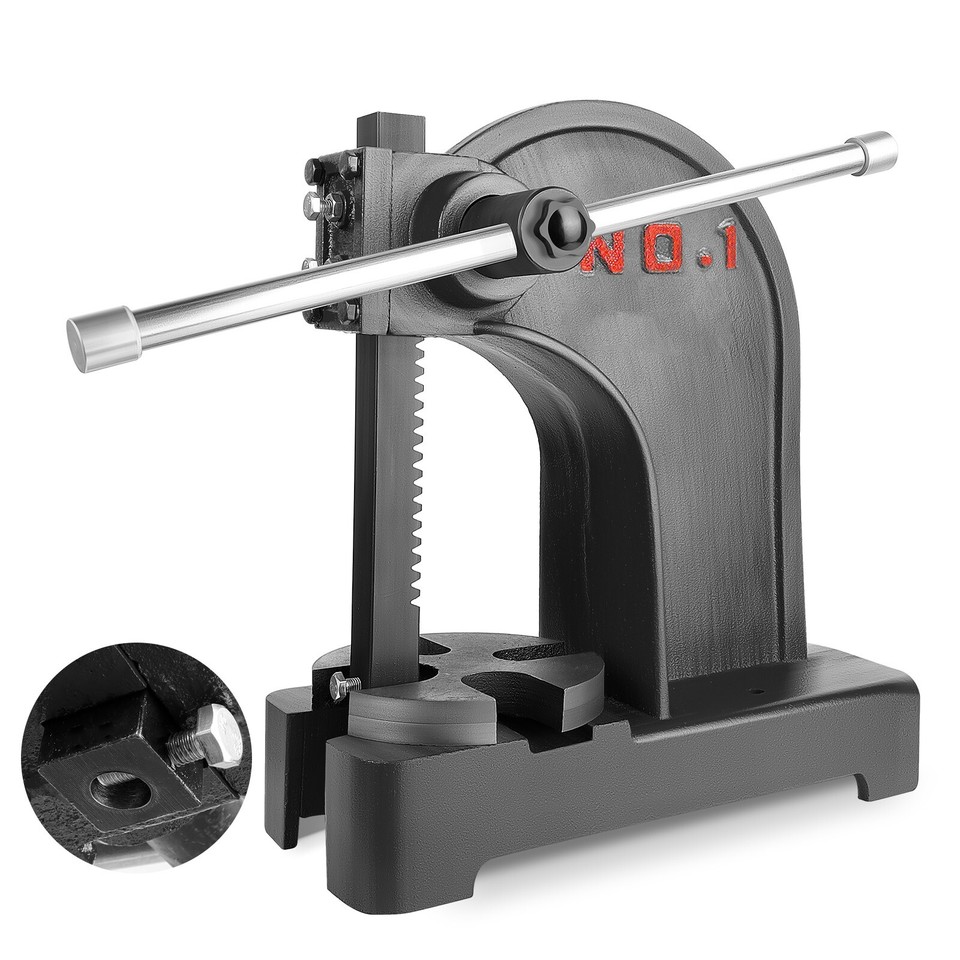 Arbor Press 1 Ton Manual Lever Press Cast Iron Heavy-duty Desktop Arbor ...