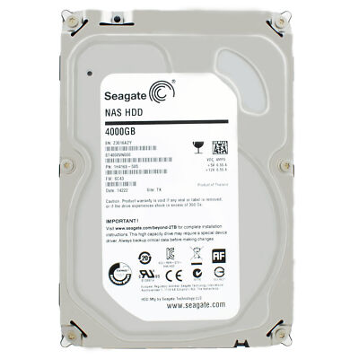 Seagate 4TB ST4000VN000 NAS 5900U/min 64MB Sata III 3,5" Zoll ...