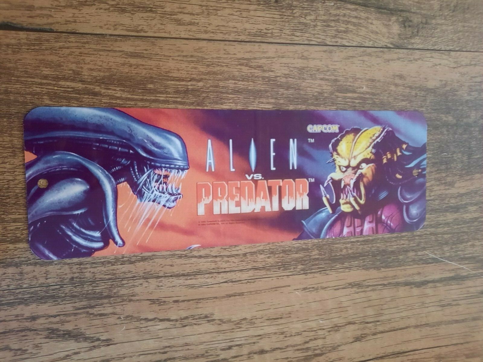 the AVP Alien VS Predator Classic Arcade Banner Marquee 4x12 Metal Wall ...