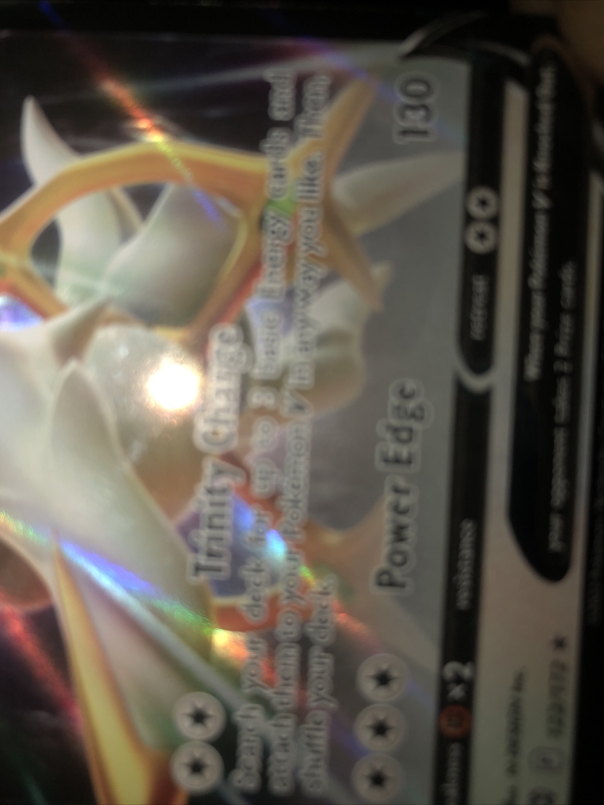 Pokémon cards Arceus V Hp 220 Trinity Charge Power Edge 130. F 122/172 ...