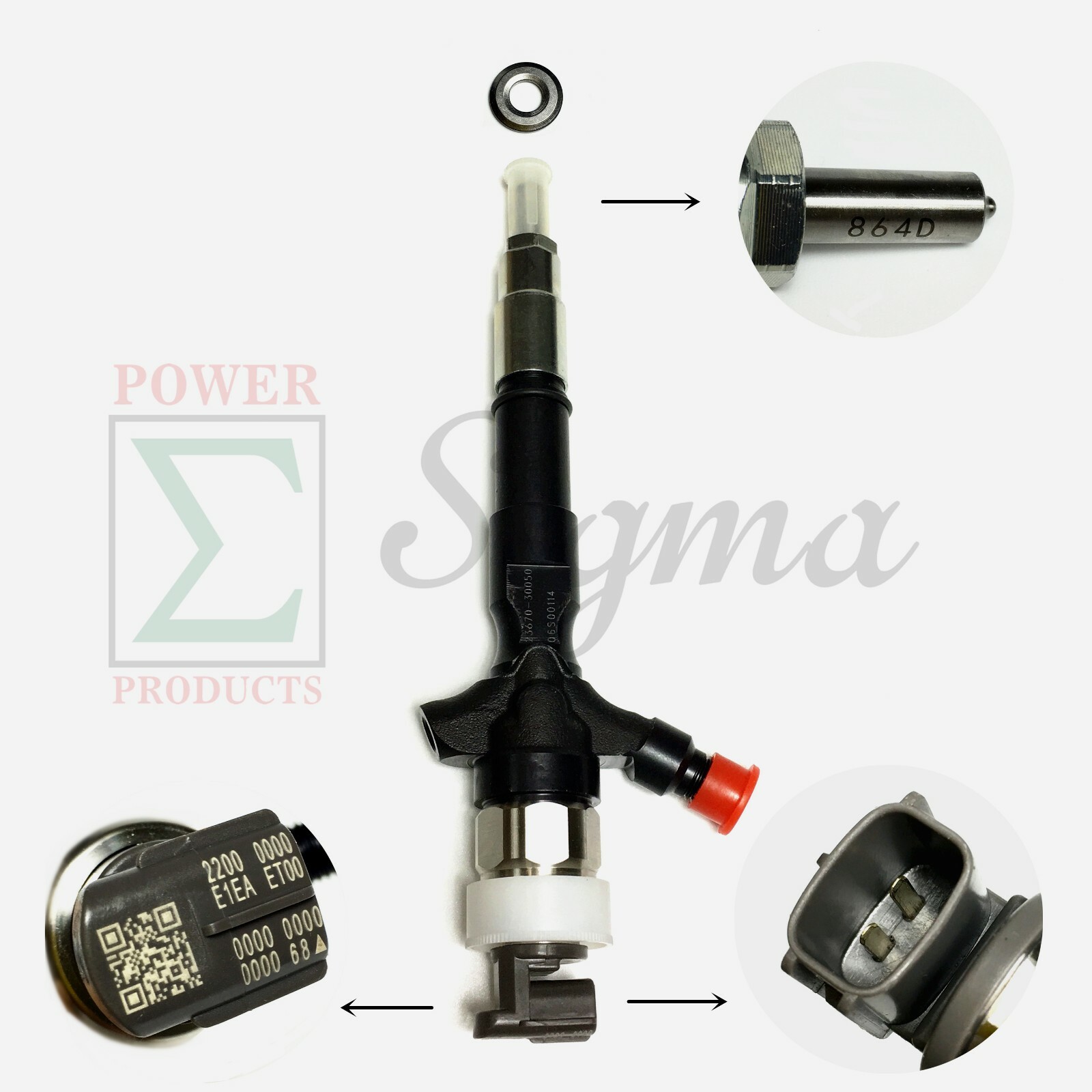 Sigma Denso Type Diesel Injector 23670-30050 095000-5881 For 2KD VIGO ...