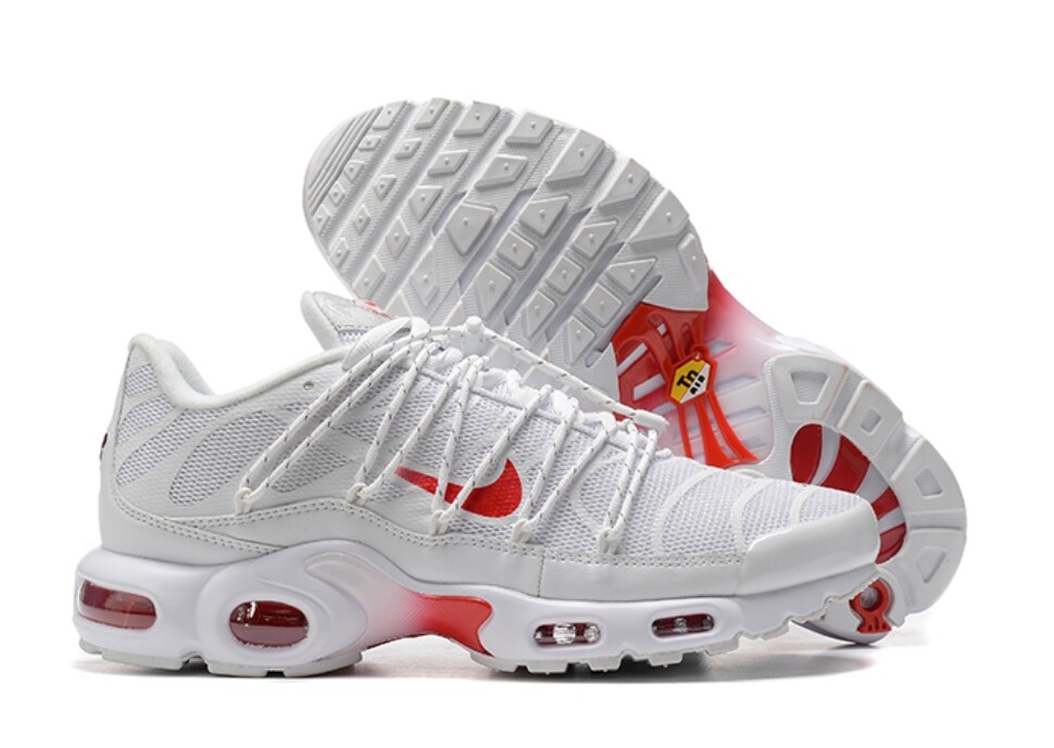 Nike Air Max Plus TN Utility Toggle"White Red" Cushion Running Shoes
