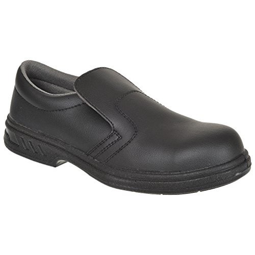 (TG. 35) Portwest FW81BKR35 Mocassino di Sicurezza S2, Nero, 35 - NUOVO ...