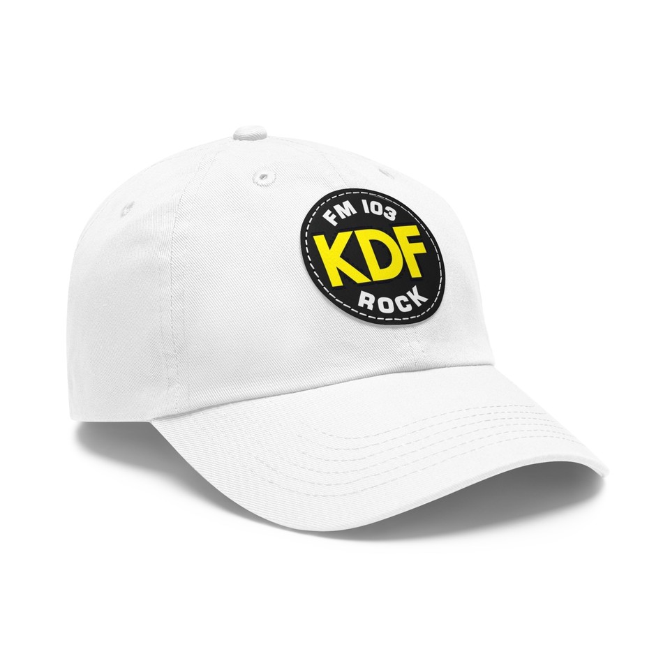 103 kdf - WKDF Original Logo (1976-1985) Dad Hat with Leather Patch ...