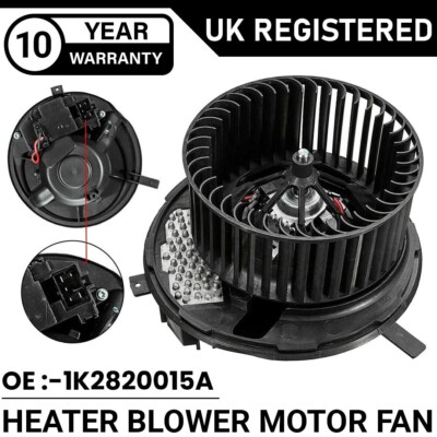 HEATER BLOWER MOTOR FAN FOR AUDI A3 8P Q3 TT MK2 SKODA OCTAVIA SUPERB ...