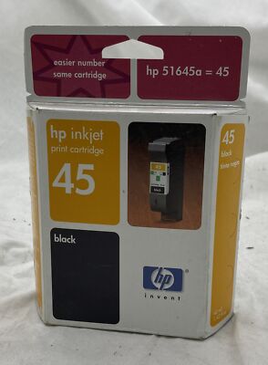 51645A (#45) OEM HP Black InkJet Cartridge. Expired | eBay