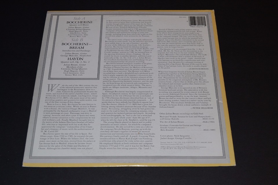 Julian Bream~Boccherini~Haydn~George Malcolm~Cremona String Quartet ...