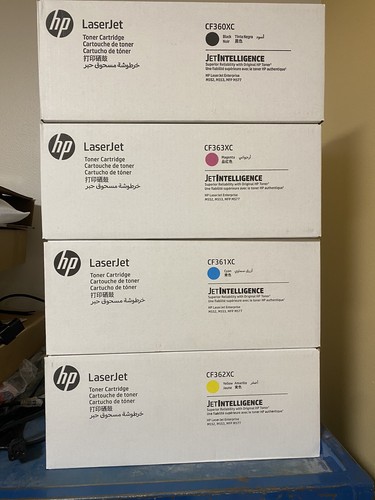 HP 508X Toner Cartridge Set,CF360XC CF361XC CF362XC CF363XC New | eBay