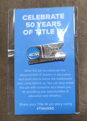 Women's Civil Rights Movement Pin TITLE IX 50th Years Anniversary NCAA ...