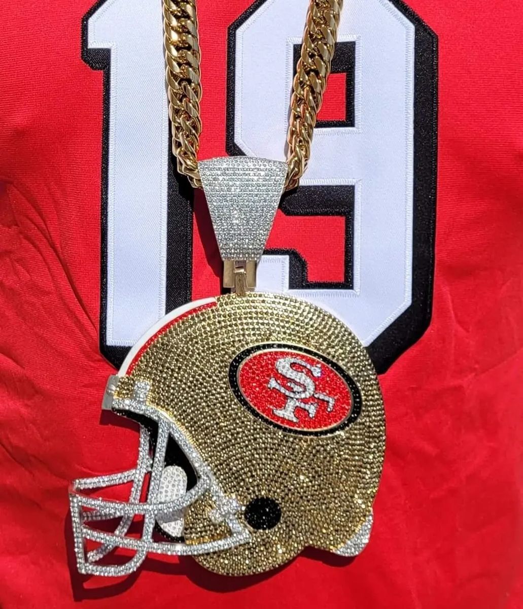49ers Super Bling Helmet Medallion with chain | eBay