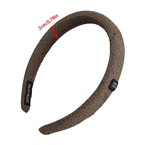 French Elegant Tweed Hair Hoops For Women Vintage Autumn Winter Hair ...