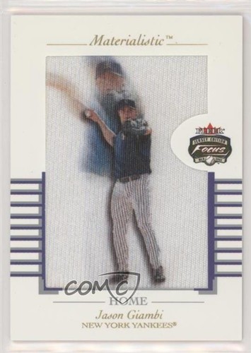 2002 Fleer Focus Jersey Edition Materialistic Home /50 Jason Giambi ...
