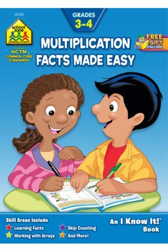New School Zone Curriculum Workbooks, Multiplication Facts Grades 3-4 ...