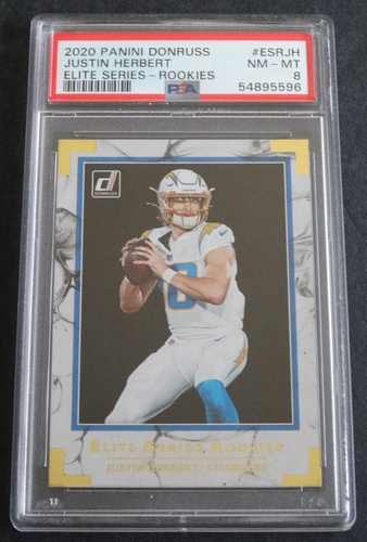 2020 Donruss #ESRJH Justin Herbert Elite Series Rookies Football Card ...