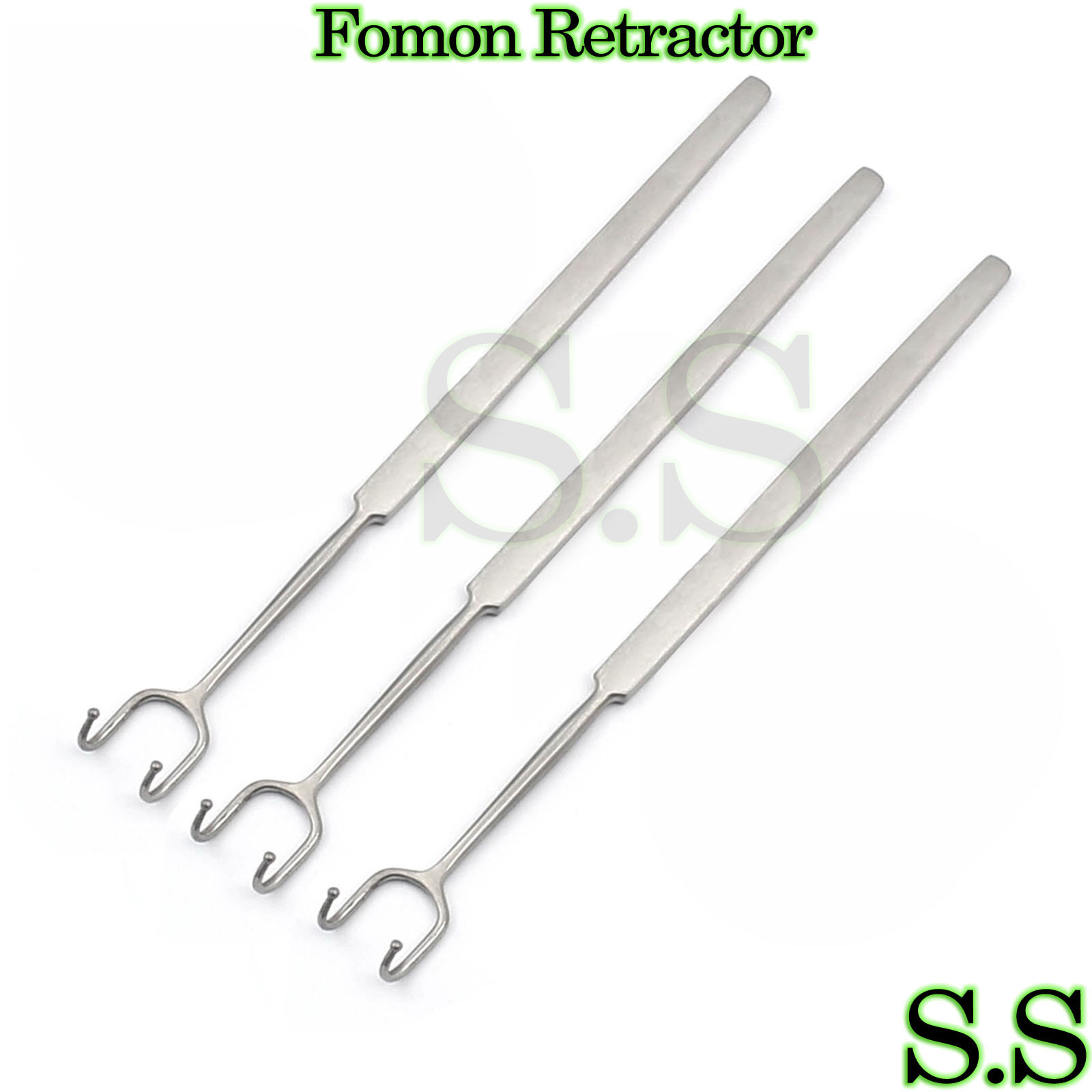 3 Pcs ENT Fomon Retractor 6.25" Double Prong Ball End UPGRADED ...