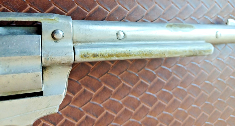 Vintage Hubley Cowboy Cap Gun Revolver w/ Original Leather Holster ...