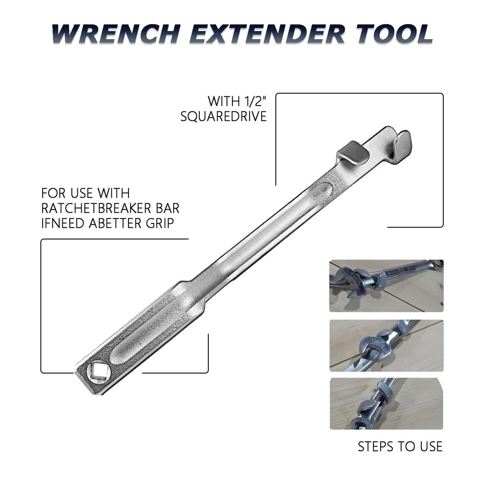 Universal Spanner Wrench Extension Extender Lever Bar 1/2" Sq DR ...