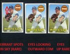 1969 TOPPS #123 WILBUR WOOD WHITE SOX THREE (3) ERROR VARIATIONS ALL ...