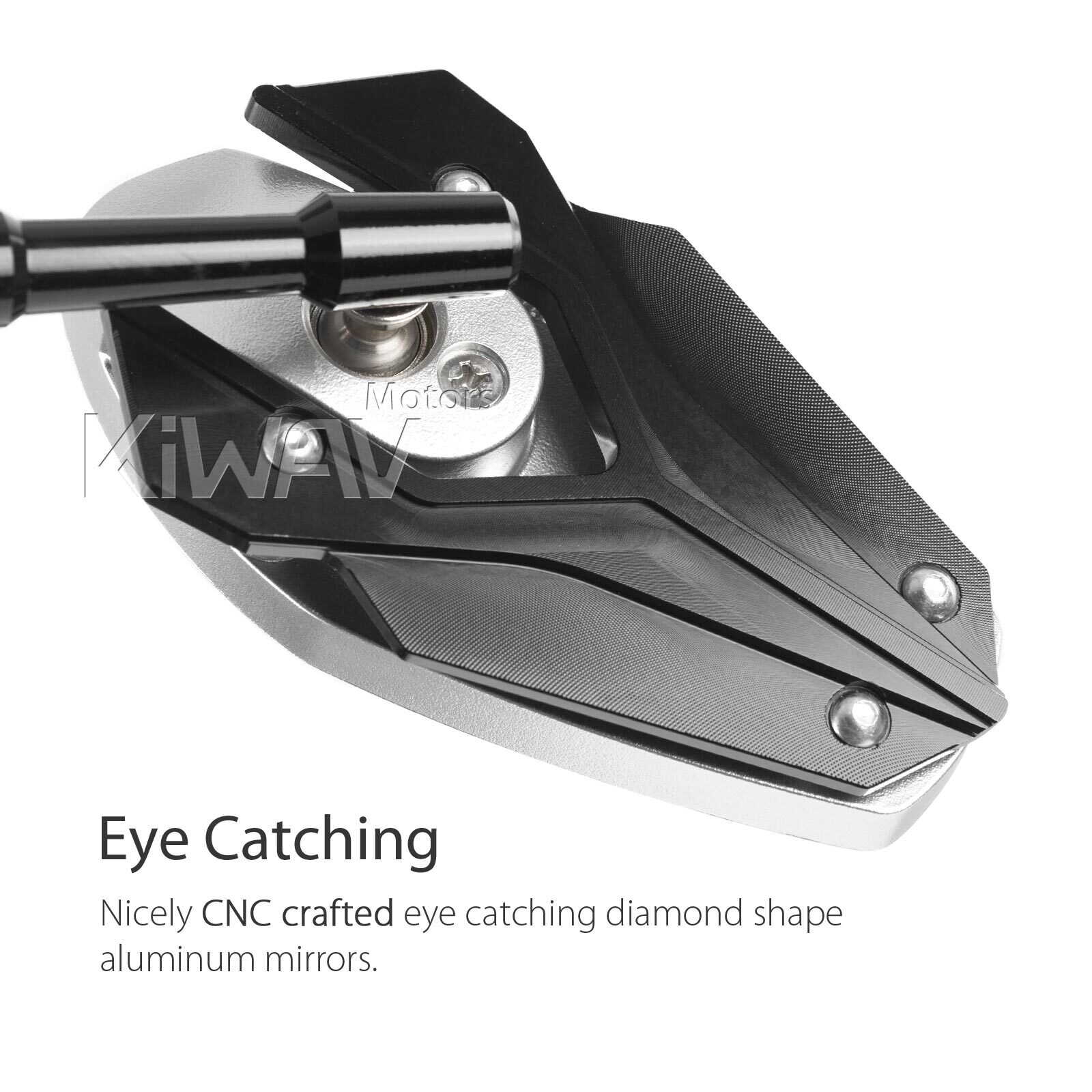 Viper black motorcycle Mirrors CNC aluminum universal Magazi | eBay